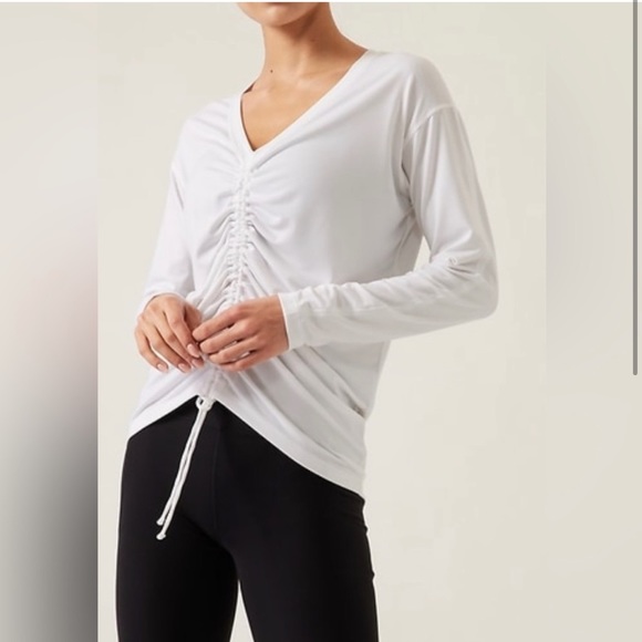 Athleta | Tops | Athleta Ruched Crossover Top | Poshmark